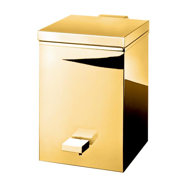 Decor Walther Derby pedal bin, gold | Artedona.com