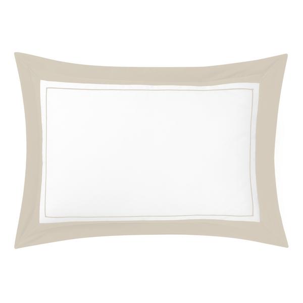 Yves Delorme Kissenbezug Lutece taupe-grau, 40 x 80 cm | artedona.