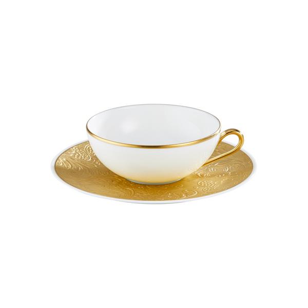 Raynaud Italian Renaissance Gold tea cup and saucer | artedona.