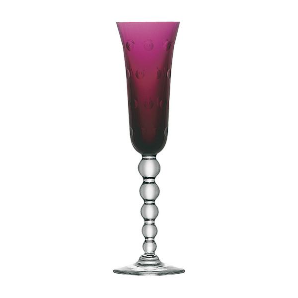 Saint-Louis Bubbles Champagne flute, amethyst | artedona.