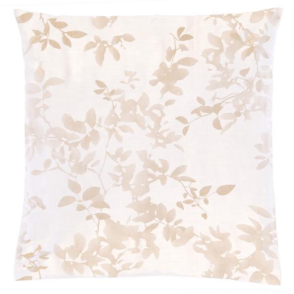 Christian Fischbacher Leaves pillow case, ivory, 40 x 80 cm | artedona.