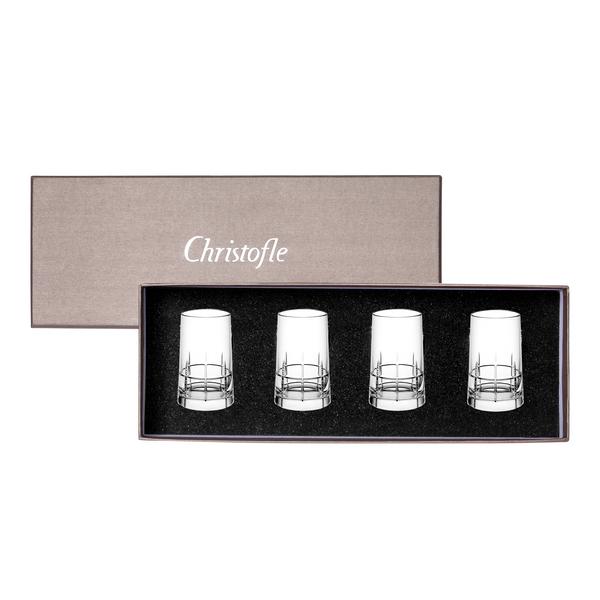 Christofle Graphik vodka glasses, set of 4 | artedona.