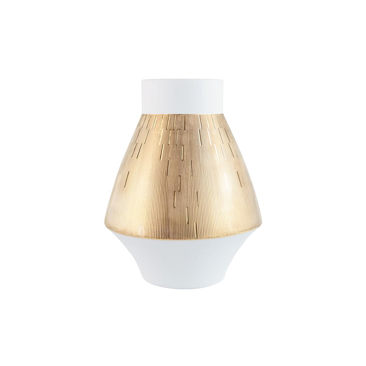 Haviland Vase Infini, goldener Körper, klein | artedona.