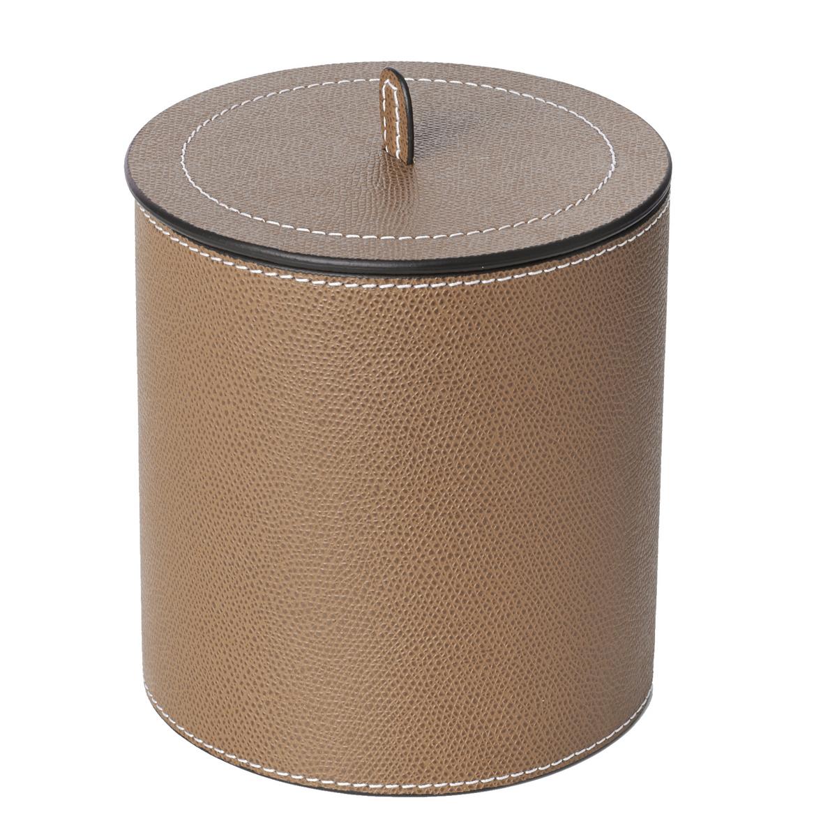 GioBagnara Harris box medium, high, tobacco with white stitching ...