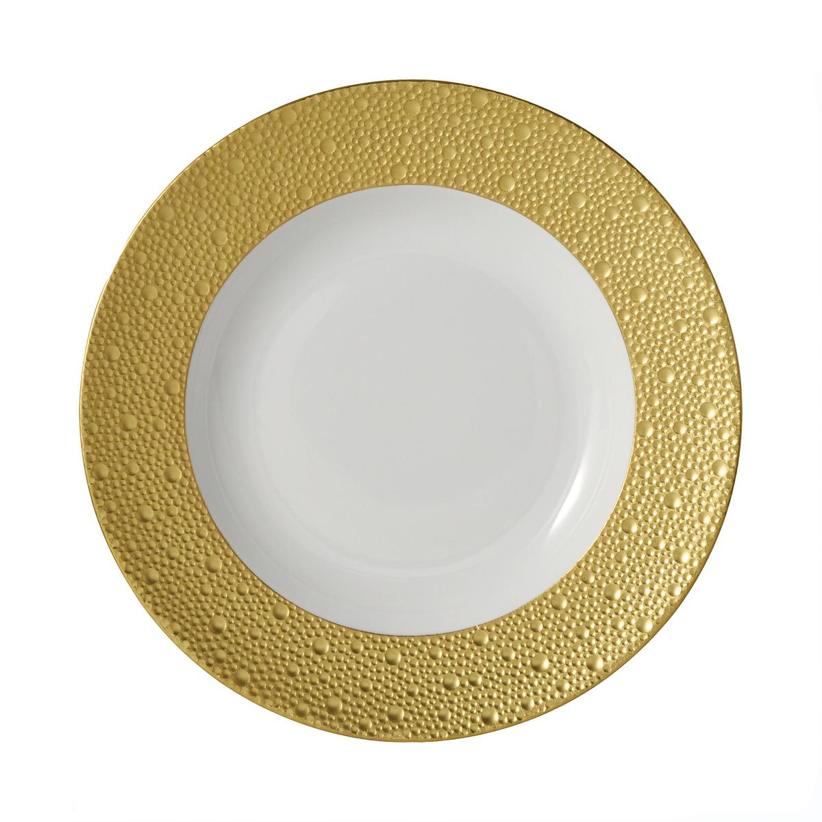 Bernardaud Ecume Gold deep plate with rim, large | artedona.
