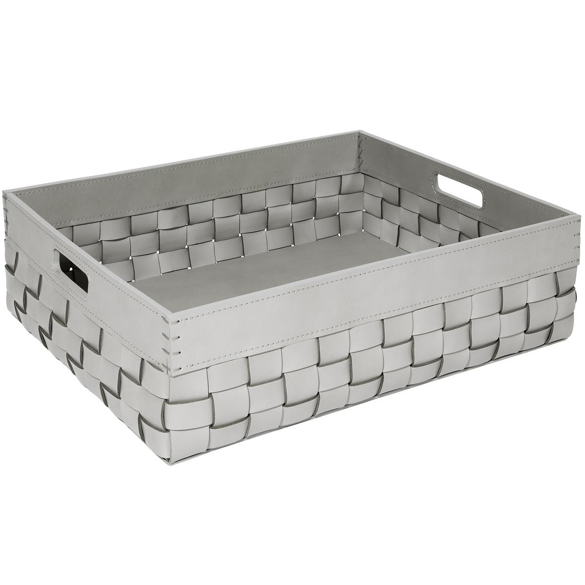 Riviere Korb Outdoor flach mit Griffen, grau | Artedona.com