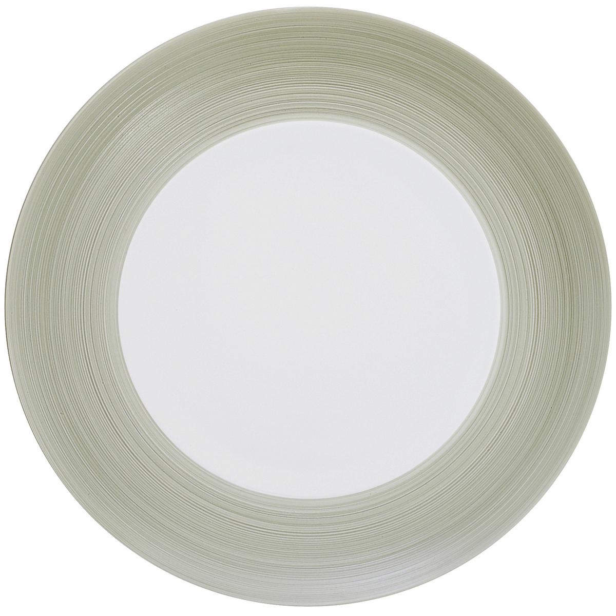 J.L Coquet Hémisphère Kaki-Green flat round platter, large | artedona.