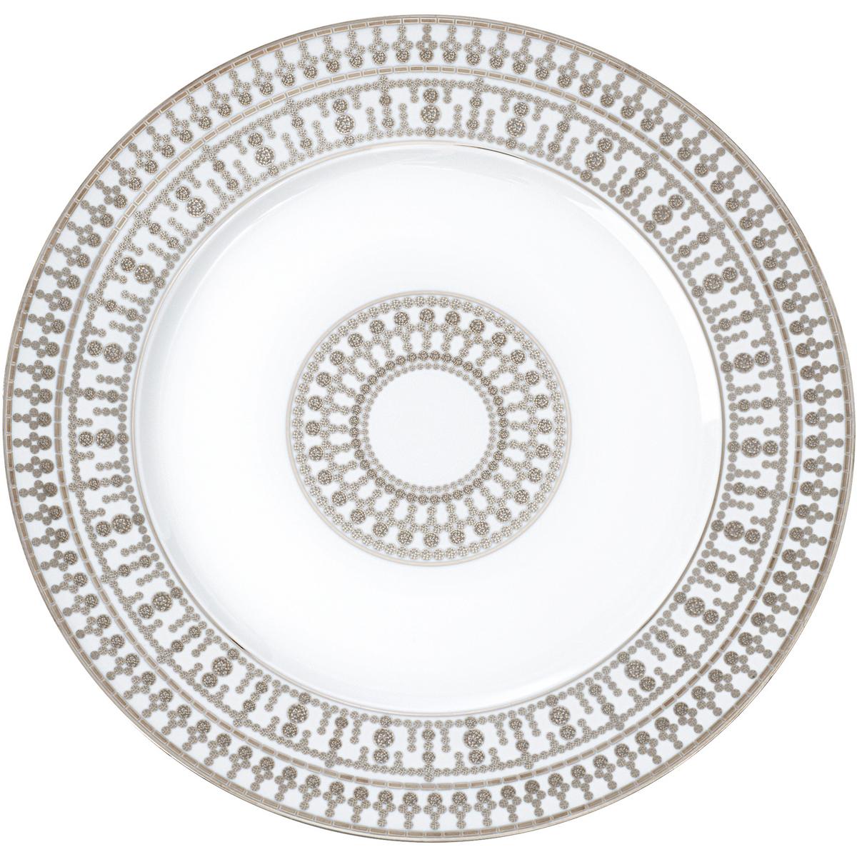 Haviland Tiara White/Platinum presentation plate | artedona.
