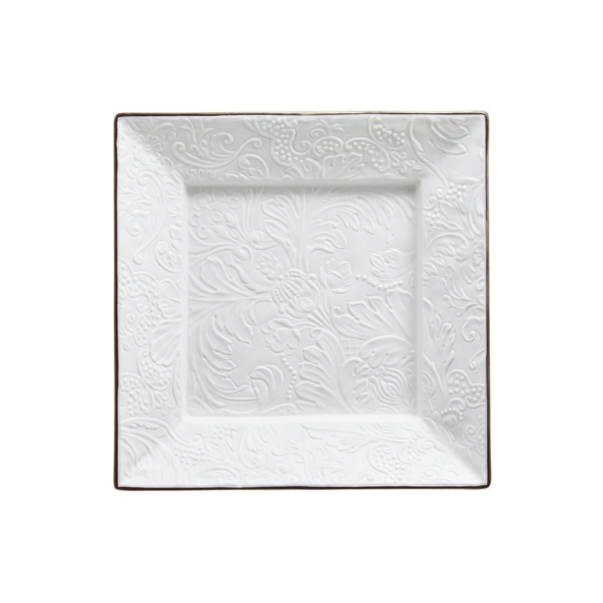 Raynaud Italian Renaissance White with platinum rim vide-poche | artedona.