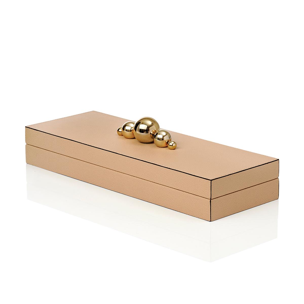 GioBagnara Champagne box rectangular, low, cappuccino | artedona.