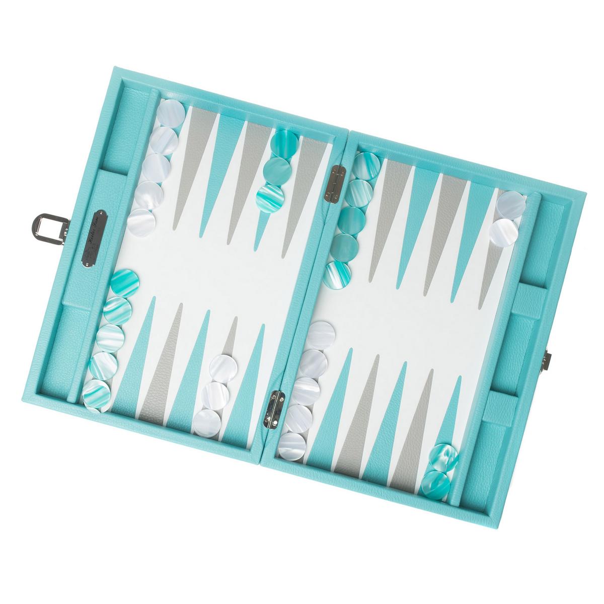 Hector Saxe Buffalo backgammon, turquoise | artedona.