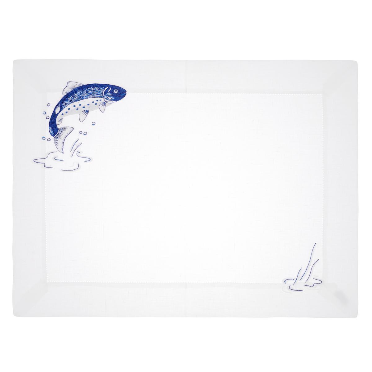 Eri Textiles Trout linen place mats, set of 6 | artedona.