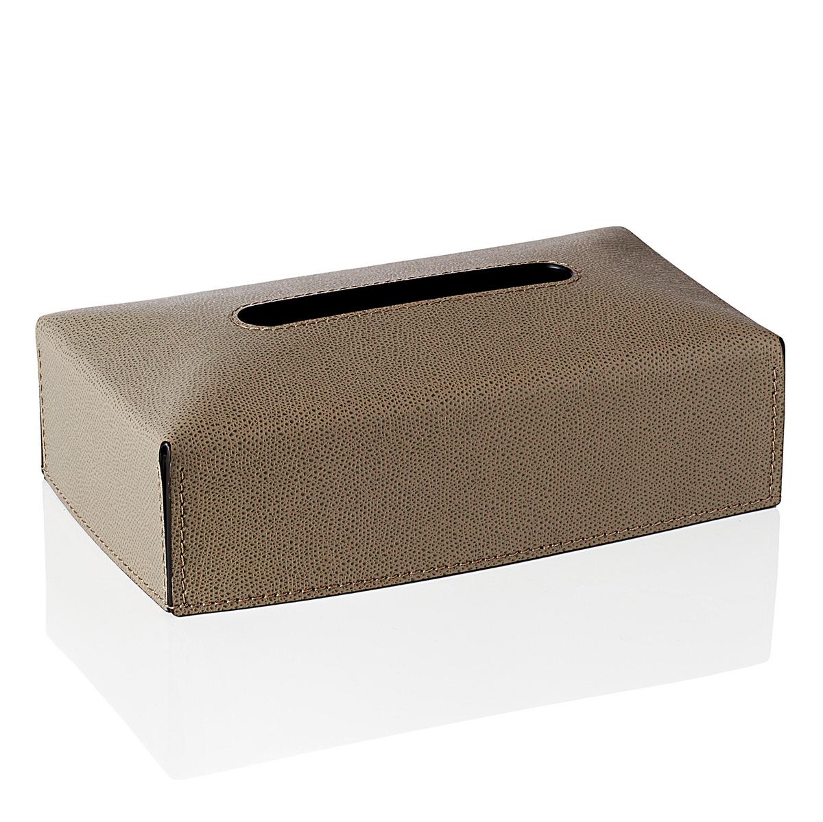 GioBagnara Suite tissue box cover, rectangular, mud | artedona.