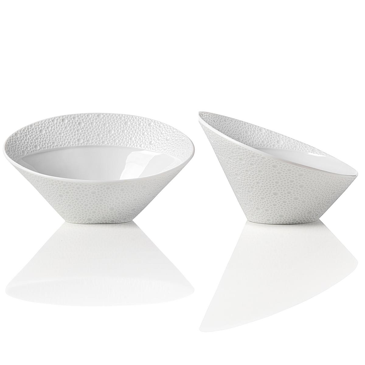 Bernardaud Ecume White asymetrical bowl | artedona.