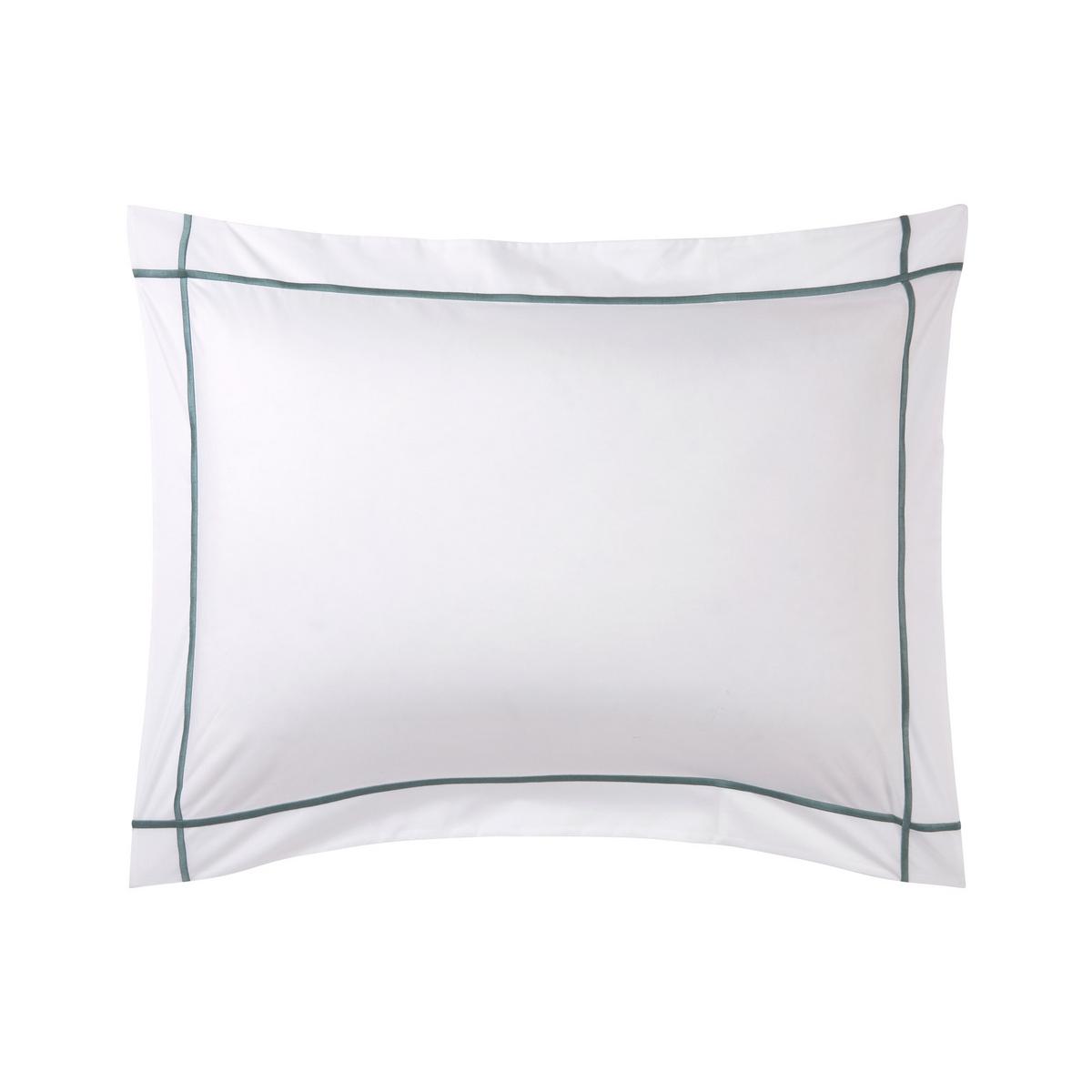 Yves Delorme Athena pillow case, fjord on white, 40 x 80 cm | artedona.