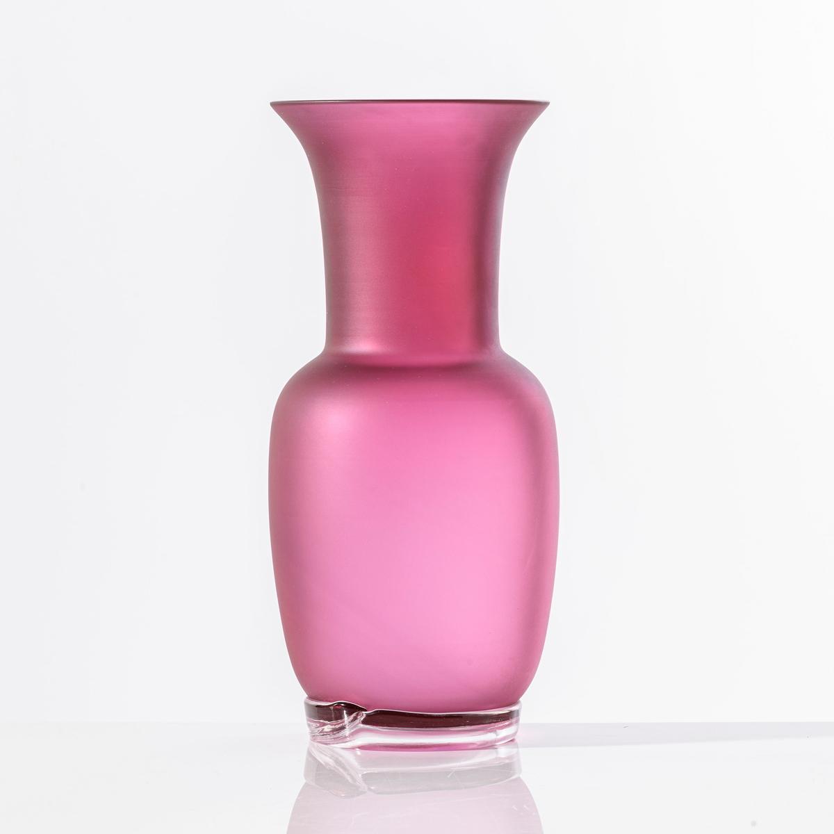Venini Opalino vase, h 36 cm, magenta sabbiato | artedona.