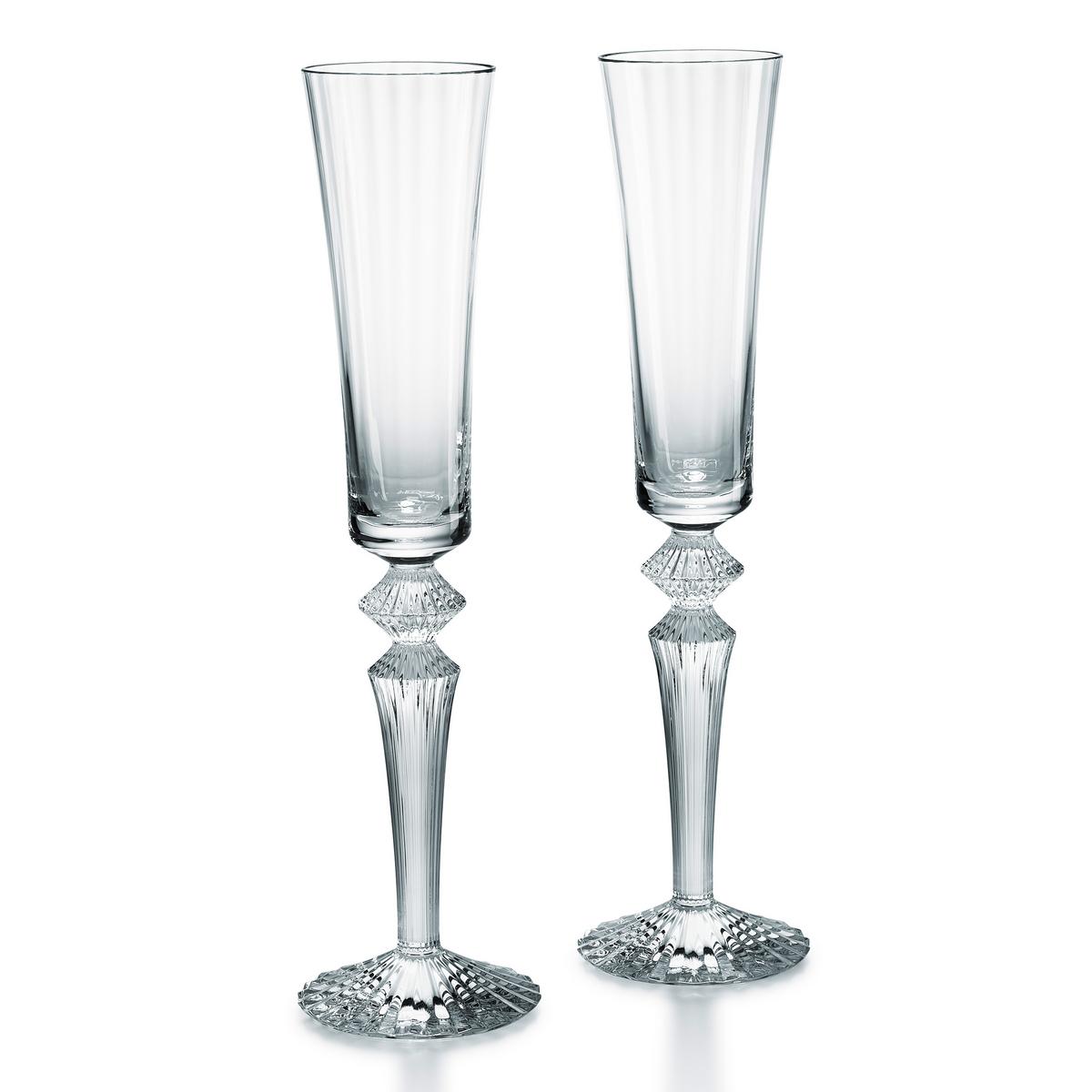 Baccarat Mille Nuits Flutissimo Champagne flutes, clear, set of 2 ...