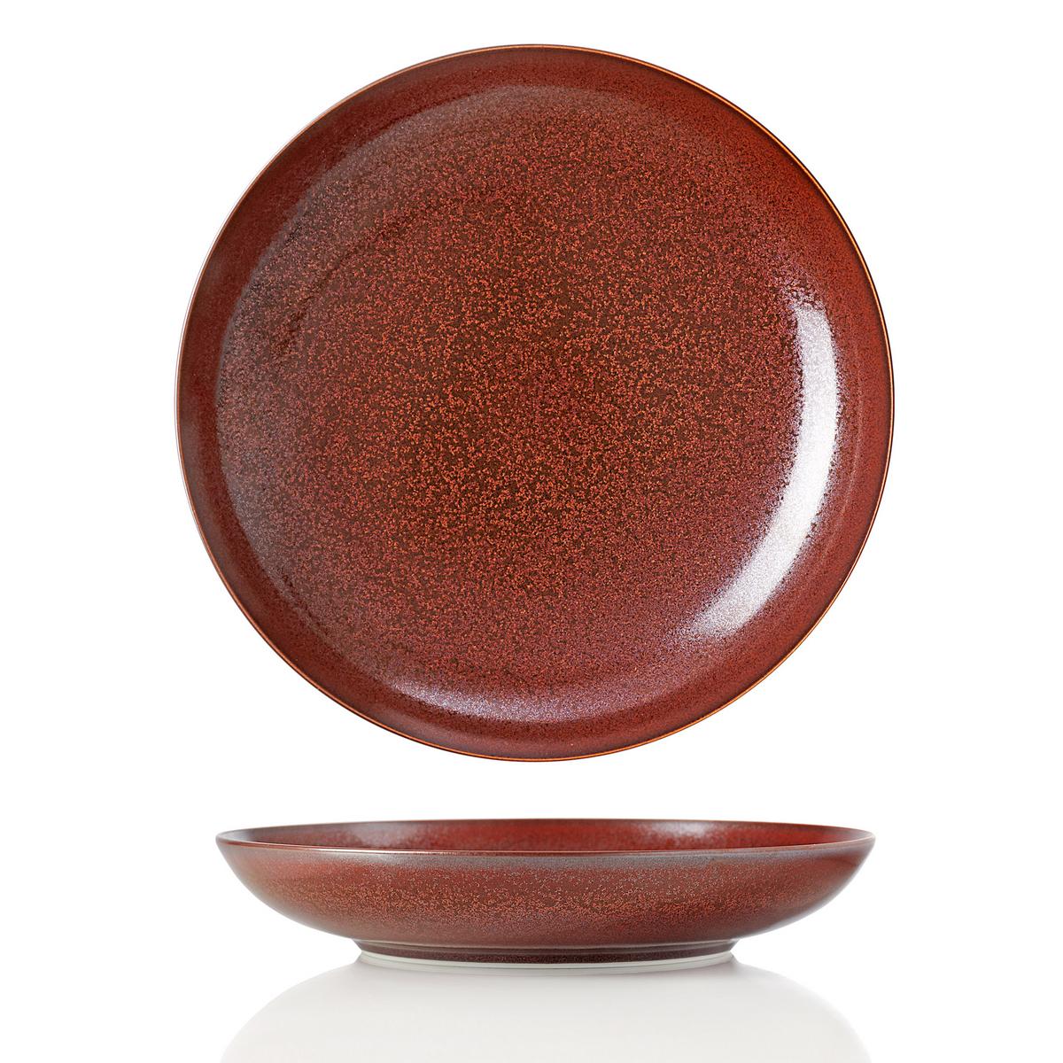 Jaune de Chrome Red Granite pasta plate | artedona.