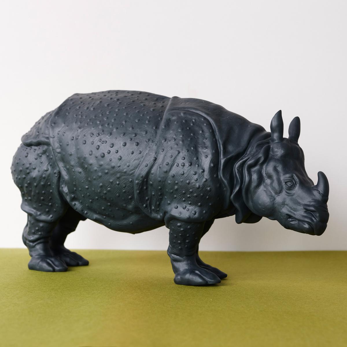 Nymphenburg Clara rhinoceros, black | artedona.