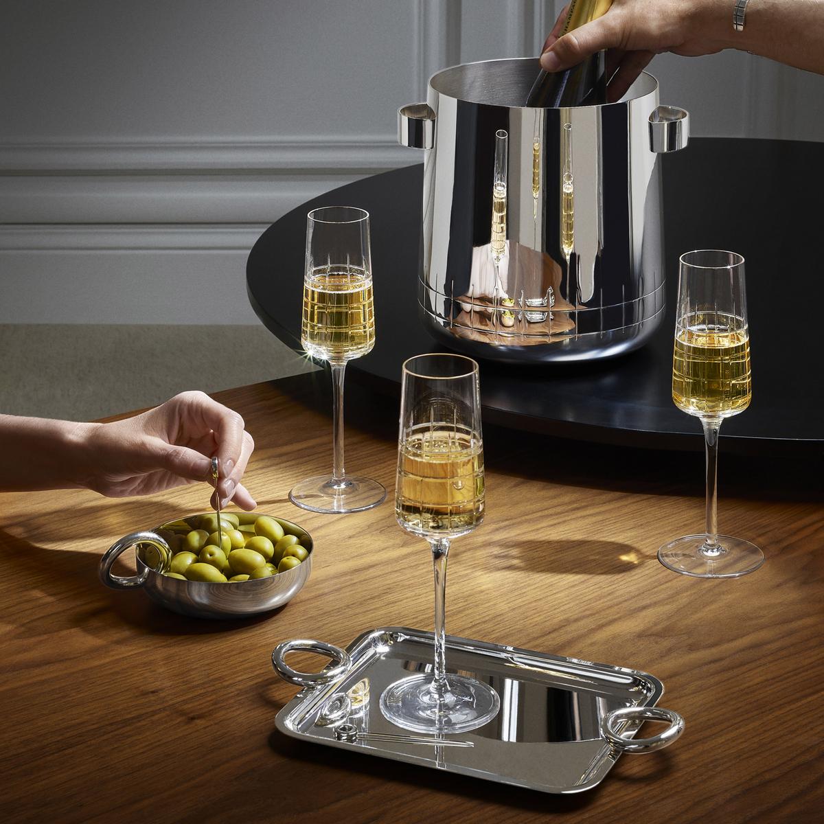 Christofle Graphik Champagne cooler & ice bucket | artedona.