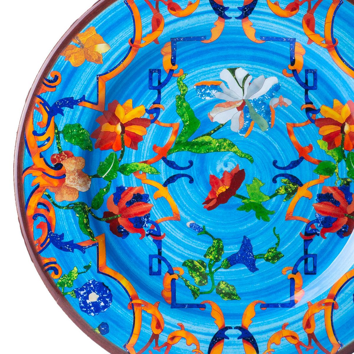 Mario Luca Giusti Pancale melamine plates, turquoise | artedona.